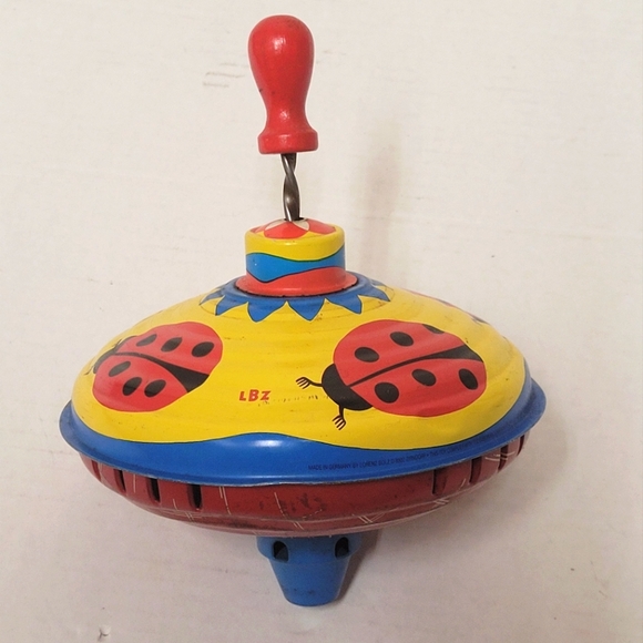 lorenz bolz | Toys | Vintage Lorenz Bolz Ladybug Tin Spinning Top Made ...